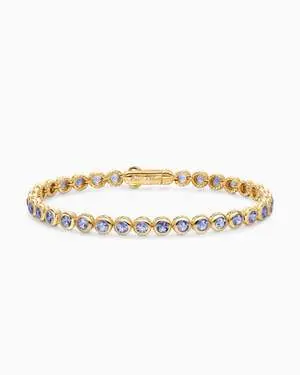David Yurman Bezel Set Tennis Bracelet - Tanzanite