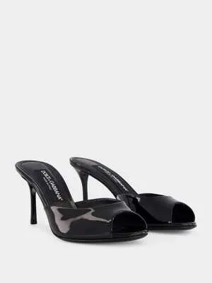 Dolce & Gabbana Patent Leather Keira Mules