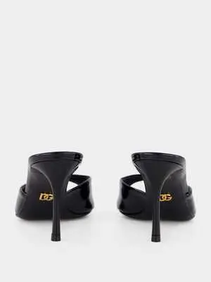 Dolce & Gabbana Patent Leather Keira Mules