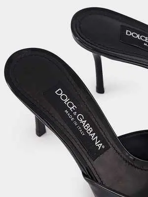 Dolce & Gabbana Patent Leather Keira Mules