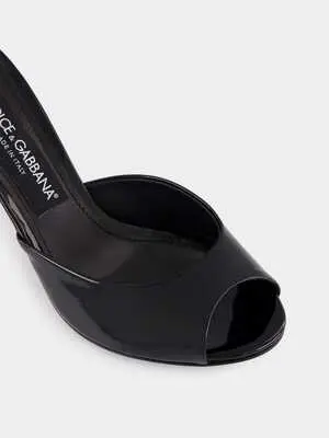 Dolce & Gabbana Patent Leather Keira Mules