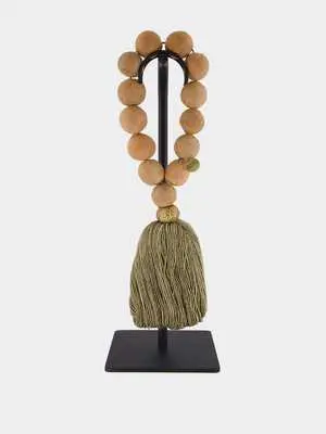 STUDIO JULIA ATLAS Prayer Bead Artwork - Beige