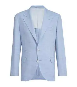 Men's Blue Linen Blazers