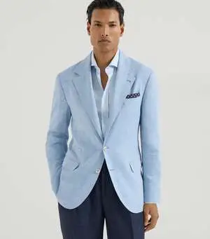 Brunello Cucinelli Linen-wool Deconstructed Blazer