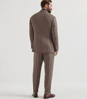 Brunello Cucinelli Linen-cotton 2-piece Suit - Brown