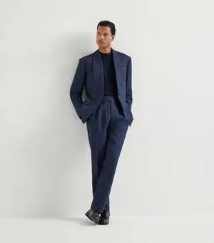 Brunello Cucinelli Cotton-linen Prince Of Wales Check Tuxedo