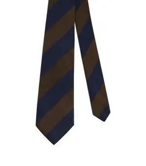 Dunhill Mulberry Silk Diagonal Stripe Tie - Green