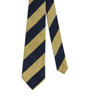Dunhill Stripe Mulberry Silk Tie - Yellow