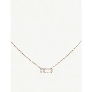 Messika Move Uno Pavé Diamond Necklace - Pink