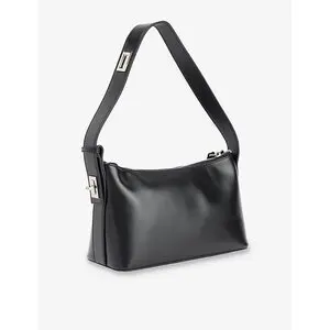 VERAFIED Leather Hobo Shoulder Bag - Black