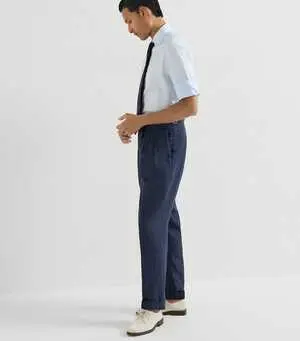 Brunello Cucinelli Linen Tailored Trousers