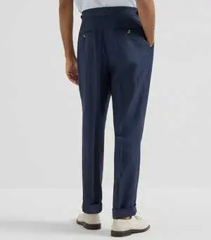Brunello Cucinelli Linen Tailored Trousers