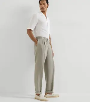 Brunello Cucinelli Linen Gabardine Trousers - Brown