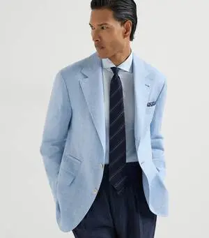 Brunello Cucinelli Linen-wool Deconstructed Blazer