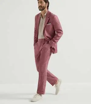 Brunello Cucinelli Wool-linen-silk 2-piece Suit - Red