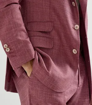 Brunello Cucinelli Wool-linen-silk 2-piece Suit - Red