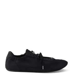 Prada Canvas Collapse Sneakers - Black