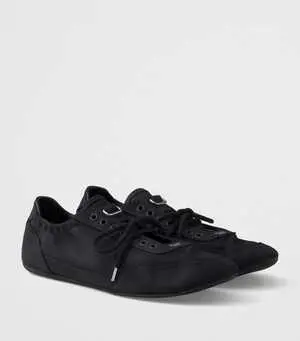 Prada Canvas Collapse Sneakers - Black