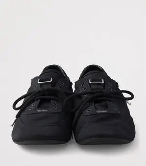 Prada Canvas Collapse Sneakers - Black
