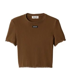 Miu Miu Cropped T-shirts For Women