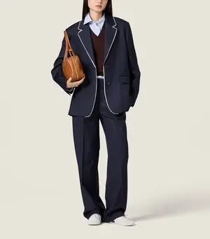 Miu Miu Wool Pinstripe Blazer