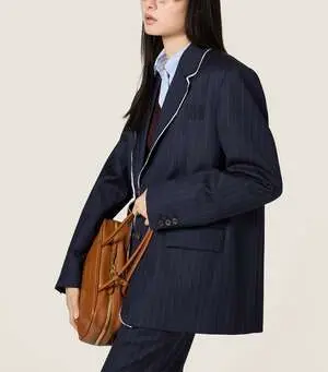 Miu Miu Wool Pinstripe Blazer