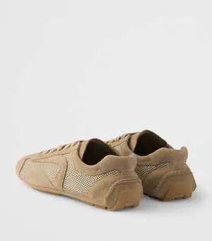 Prada Suede And Mesh Re-edition 2005 Sneakers - Neutral