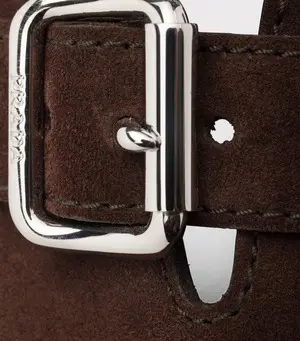 Prada Suede Buckle Mules