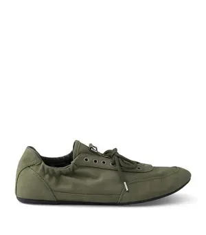 Prada Canvas Collapse Sneakers - Green
