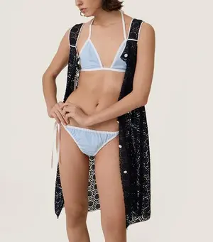Miu Miu Cotton Poplin Bikini Top
