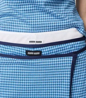 Miu Miu Jersey Wrap-around Mini Skirt