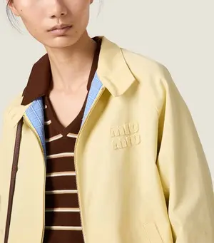 Miu Miu Cotton Poplin Shirt Jacket - Yellow