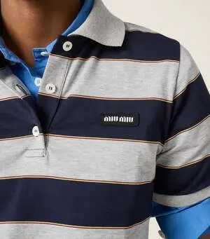Miu Miu Cotton Striped Polo Shirt