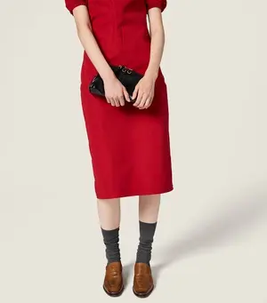 Miu Miu Cotton Logo Midi Dress
