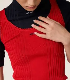 Miu Miu Wool Ribbed Sweater