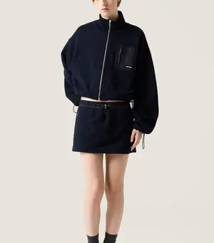 Miu Miu Cotton Zip-up Sweatshirt
