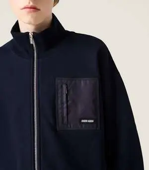 Miu Miu Cotton Zip-up Sweatshirt
