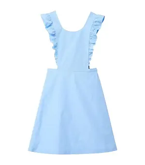 Miu Miu Cotton Apron Mini Dress - Turquoise