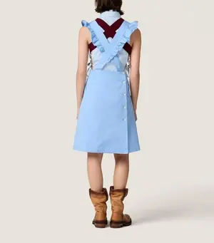 Miu Miu Cotton Apron Mini Dress