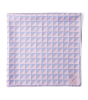 Prada Silk Triangle Scarf - Pink