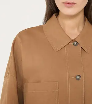 Max Mara Cotton-linen Shirt Jacket - Brown