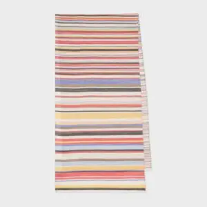 Paul Smith Gradient 'signature Stripe' Scarf - Multicolour
