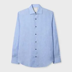 Paul Smith Slim-fit Light Linen Shirt - Blue