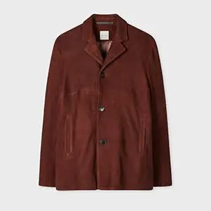 Paul Smith Nubuck Leather Jacket - Brown