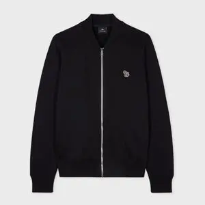Paul Smith Zebra Logo Organic Cotton Bomber Jacket - Black
