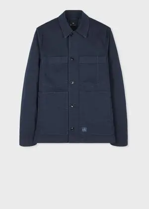 Paul Smith Gart-dyed Organic Cotton Work Jacket - Blue