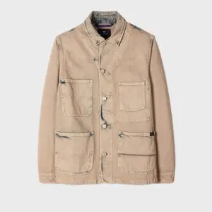 Paul Smith Bleach-wash Denim Work Jacket - Grey