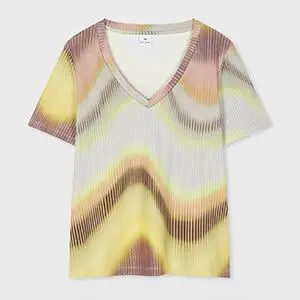 Paul Smith Gradient Wave V-neck T-shirt - Multicolour