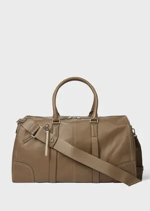 Paul Smith Leather Duffle Bag - Grey