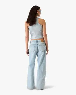 Casablanca Light Wash Graffiti Denim Jeans